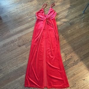 Dresses | Revolve Red Velvet Maxi Dress | Poshmark